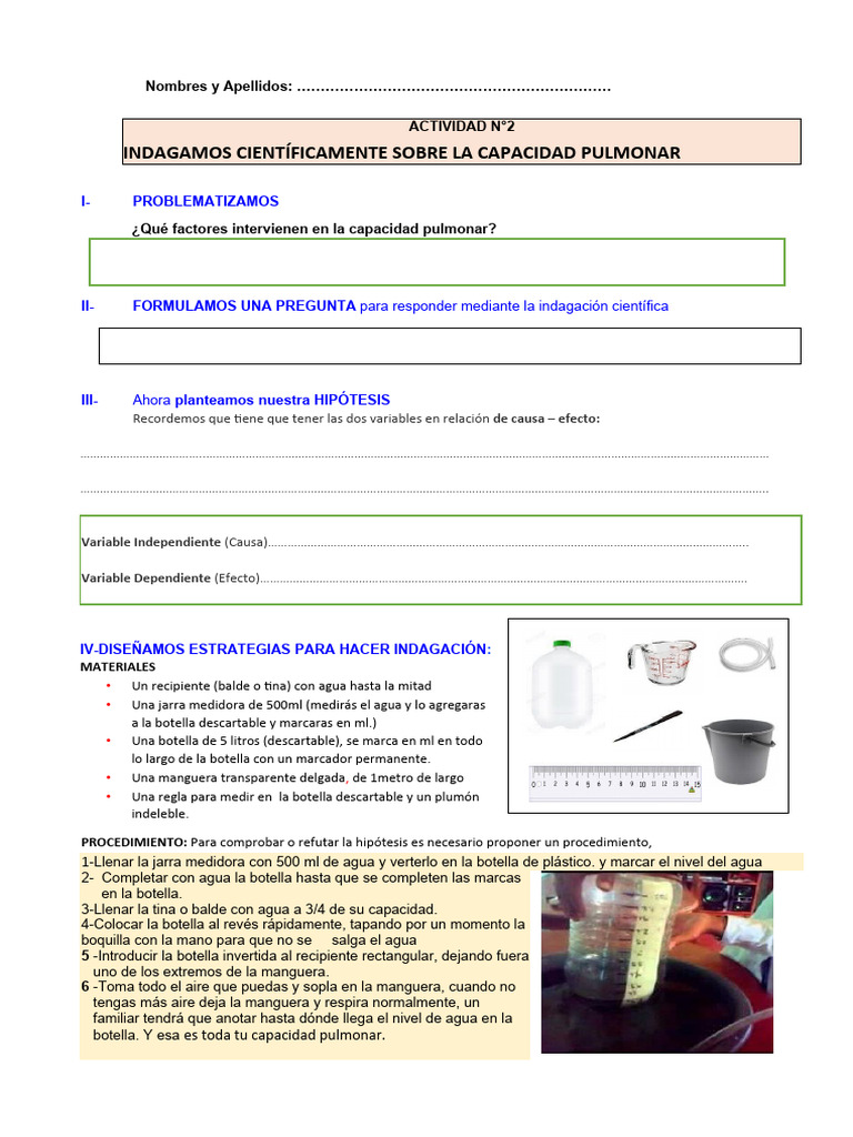 Ficha de Sesion 2 | PDF | Botella