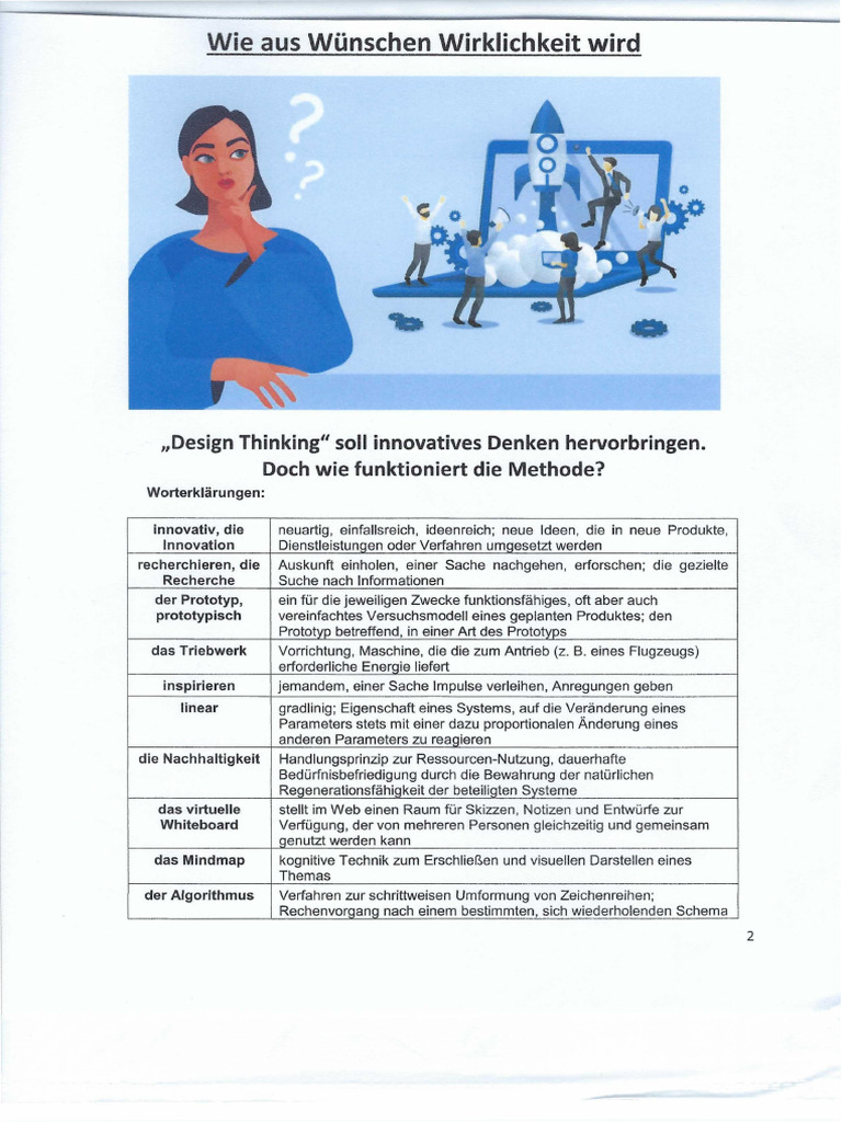 Wortschatz Design Thinking | PDF