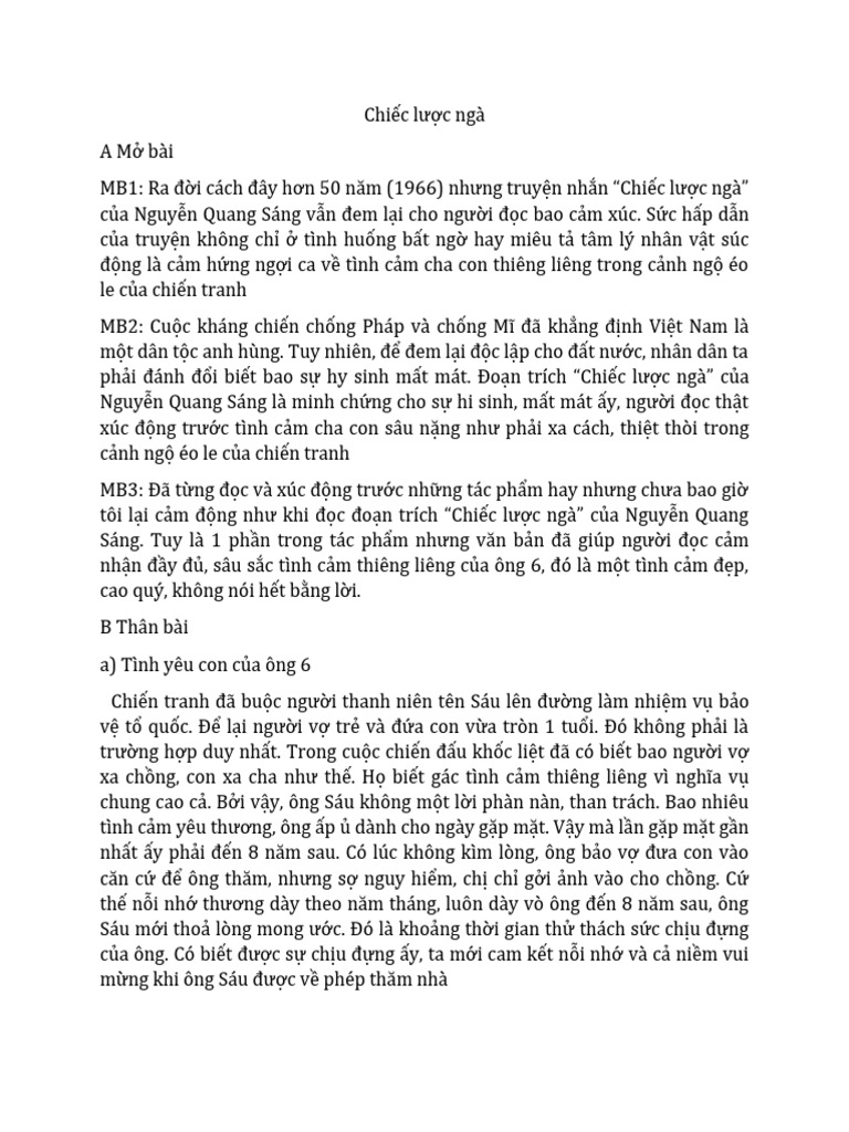 Chiếc lược ngà | PDF