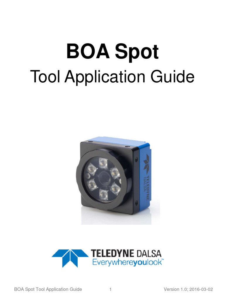 BOA Spot Tool Application Guide v1.0 | PDF | Low Pass Filter | Angle