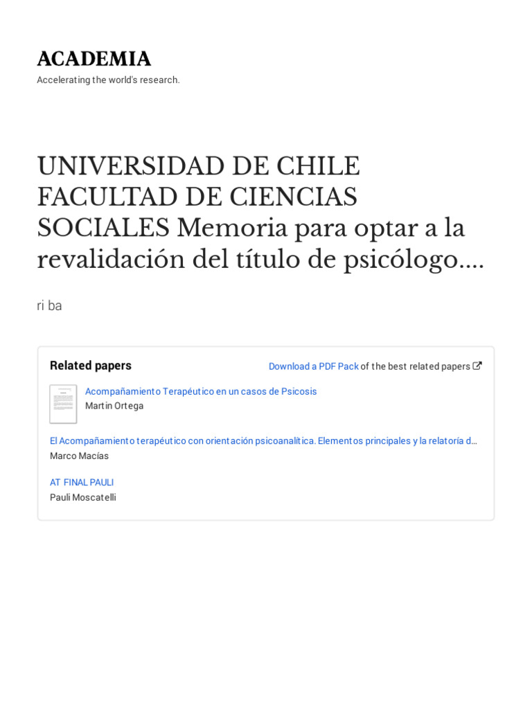Acompanamiento Terapeutico With Cover Page V2 Pdf Salud Mental