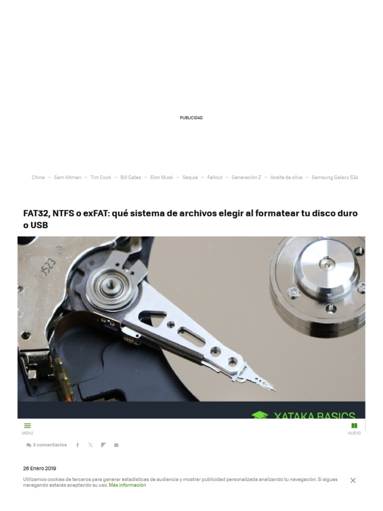 FAT32, NTFS o exFAT - Qué Sistema de Archivos Elegir Al Formatear Tu ...