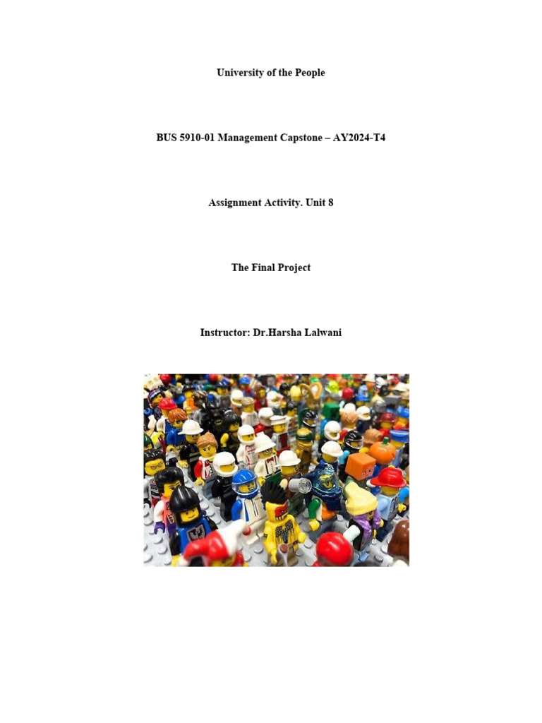 Capstone. Final Project. Assignment. 8 | PDF | Change Management | Corporate Social Responsibility