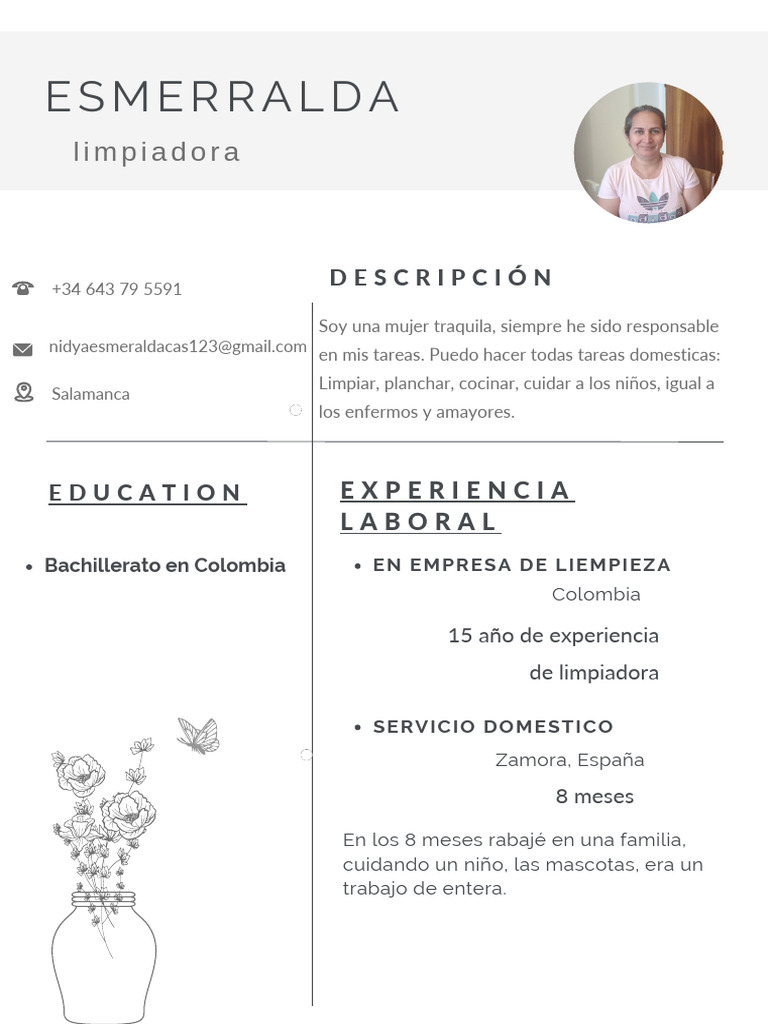 Grey Clean CV Resume Photo | PDF