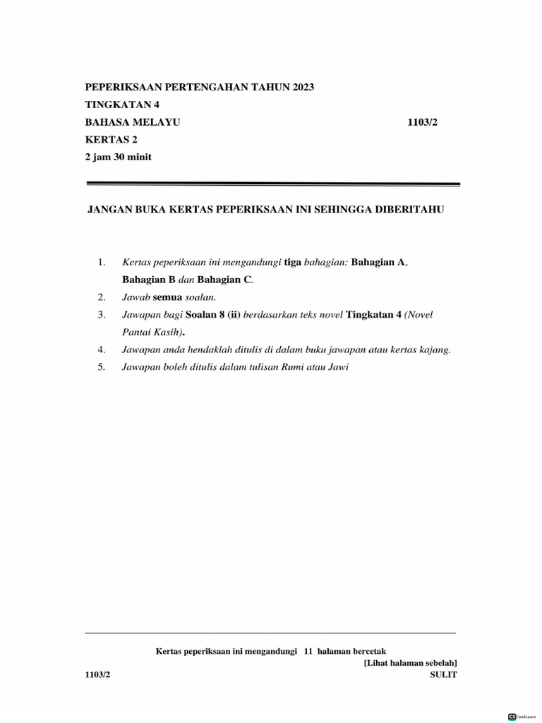 T4 BM K2 Melaka 2023 | PDF