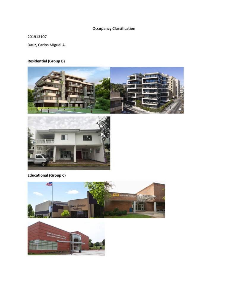 Occupancy Classification | PDF