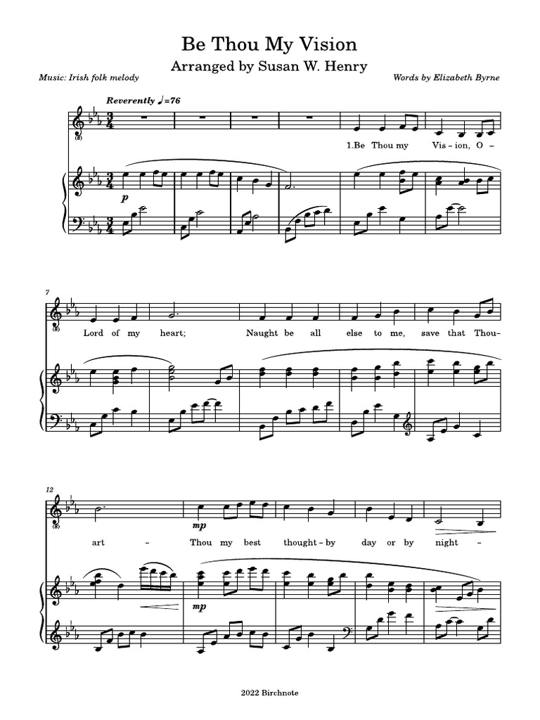 Henry - Be Thou My Vision | PDF