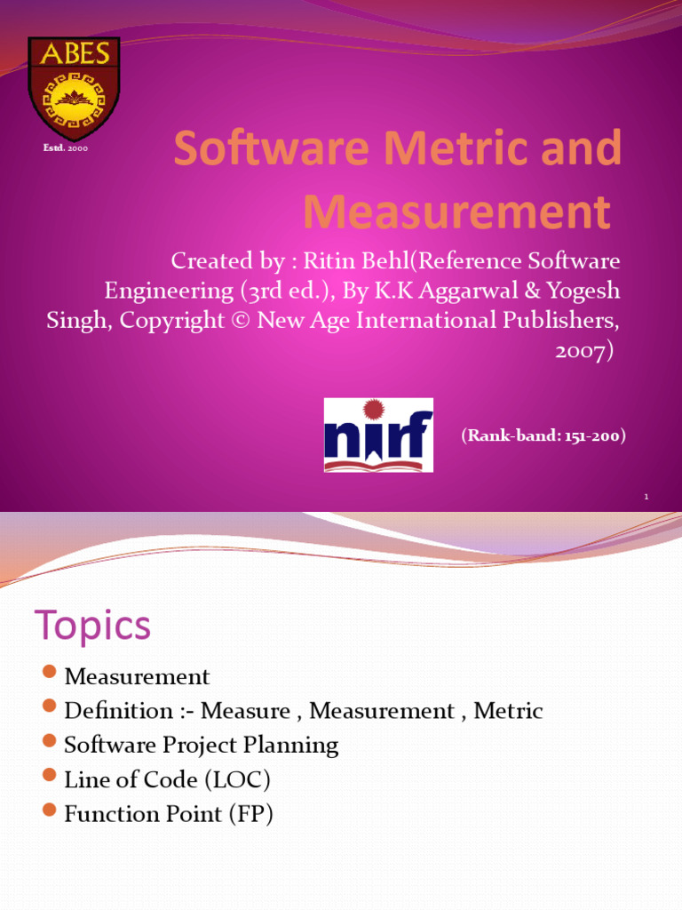 Software Metric and Measurement | PDF | Logarithm | Computing