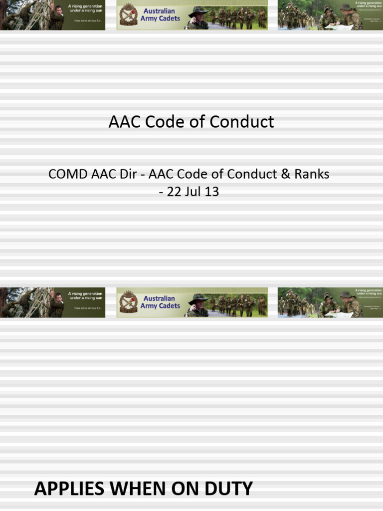 C1AEAS11 - Presentation 001 - AAC Code of Conduct | PDF | Computers ...