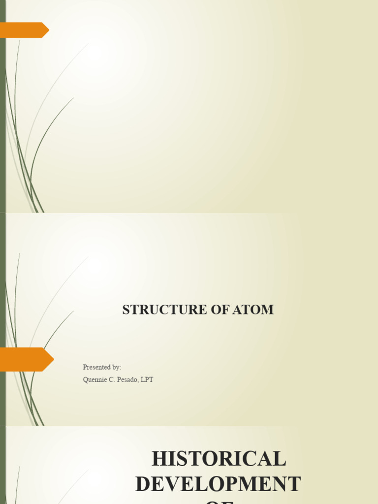 structure-of-atom | PDF | Proton | Atoms