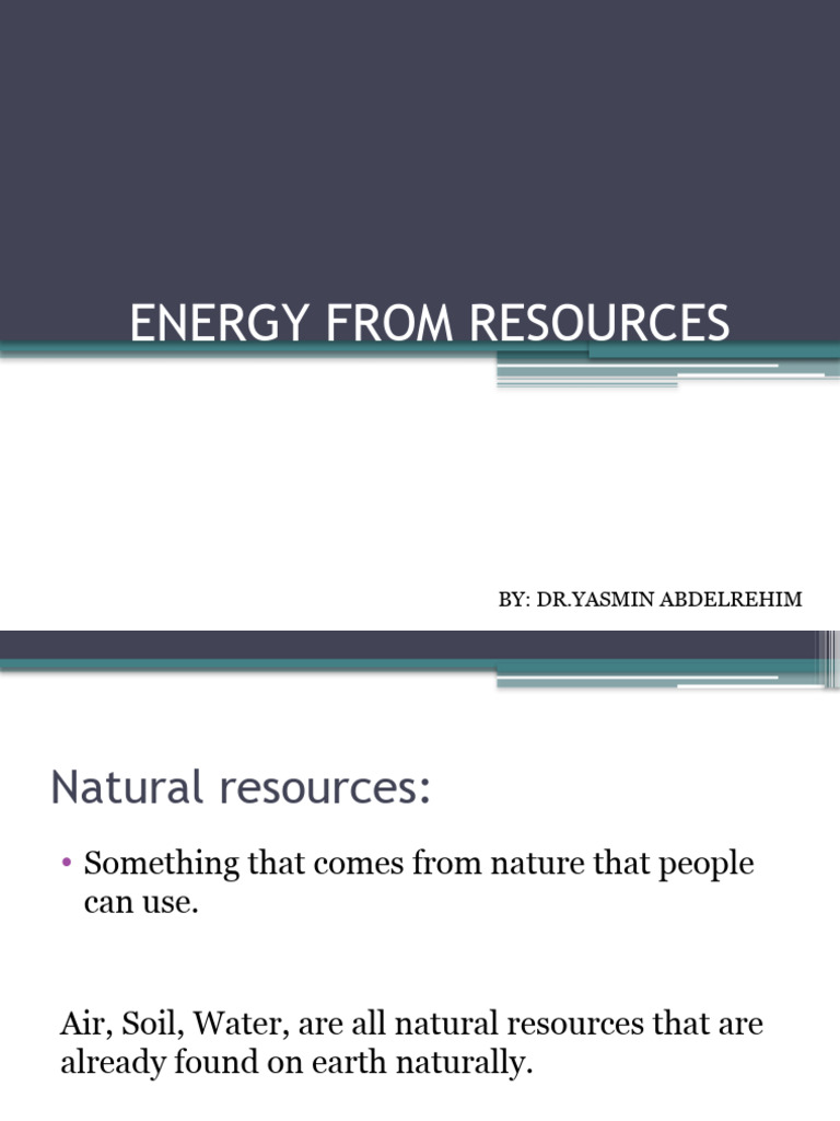 Renewable and Nonrenewable Resources G4 | PDF | Renewable Energy ...