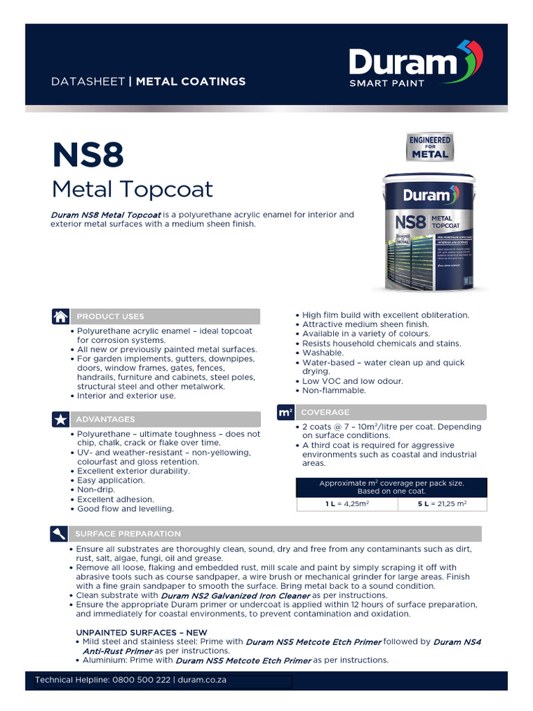 NS8 Datasheet 060422 | Download Free PDF | Paint | Acrylic Paint