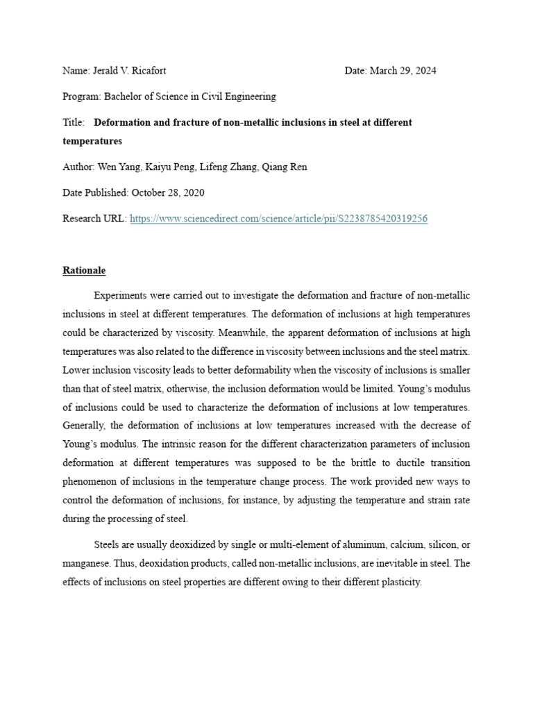 Ricafort - Research Critique - Structural Design 1 Lab | PDF ...