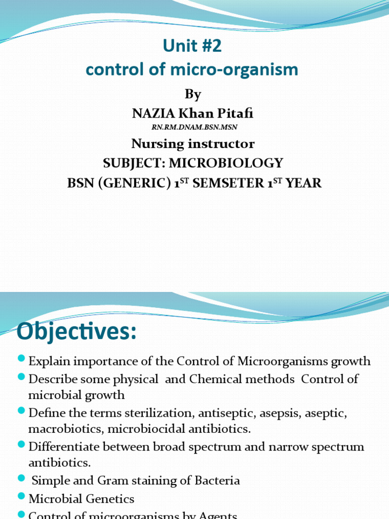 Unit 2 Microbial Control | PDF | Disinfectant | Gram Positive Bacteria