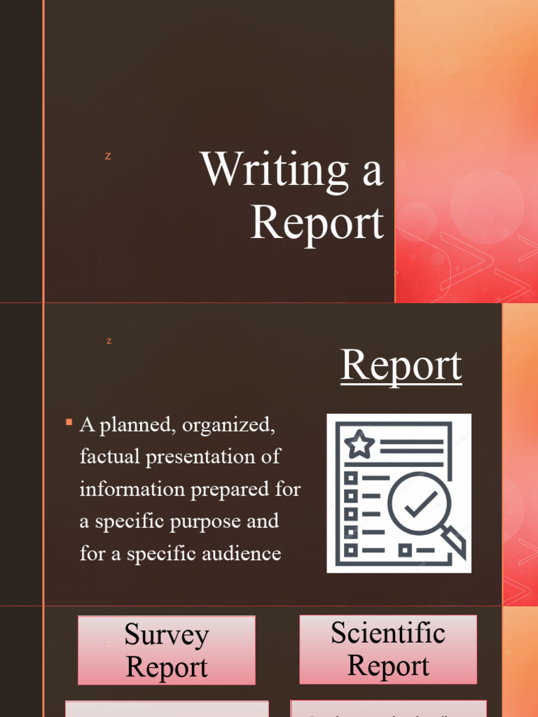 4.-Writing-a-Report | Download Free PDF | Survey Methodology | Methodology