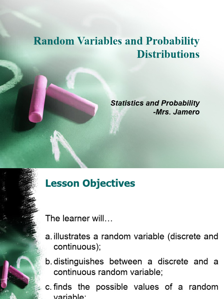 Random Variables and Probability Distributions | PDF | Probability Distribution | Random Variable