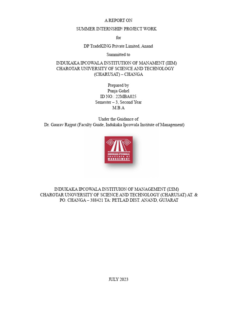 Punja Gohel SIP Report | PDF | Insurance | Investing