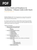 Complete Surface Finish Chart, Symbols & Roughness Conversion Tables | PDF