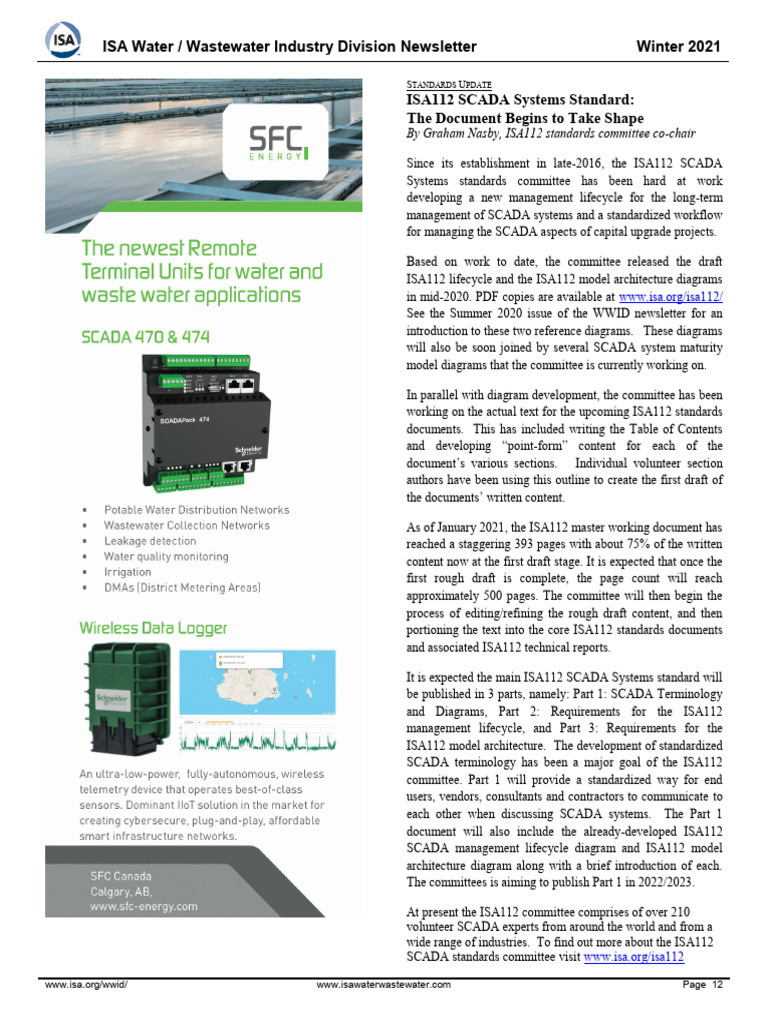 ISA112-SCADA-Standard-Document | Download Free PDF | Scada | Computing