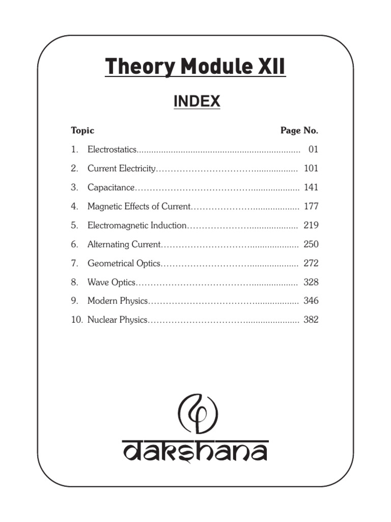 XII JEE Physics Theory | PDF | Electric Charge | Electron