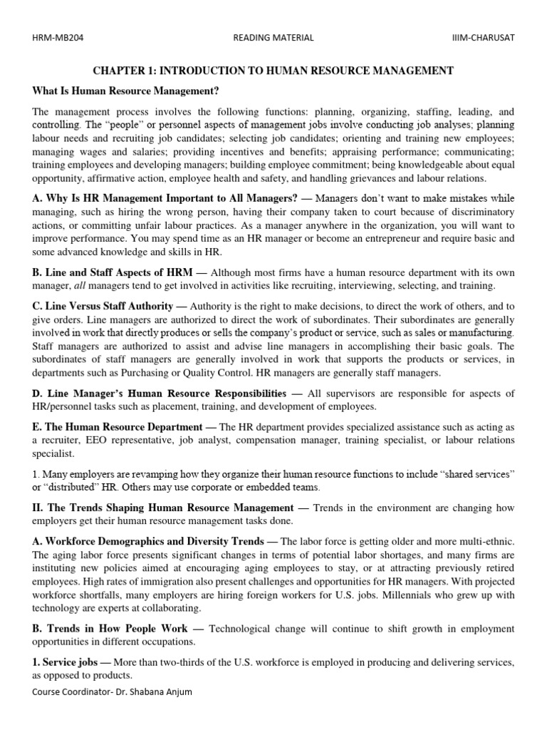 RM - HRM - Internal 1 | PDF | Human Resource Management | Human Resources