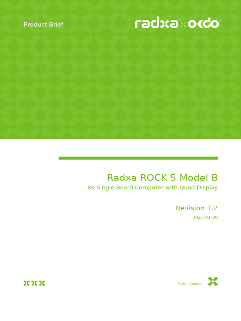 Radxa Rock5b Product Brief Revision 1.2 g2f40bd3 | PDF | Hdmi | Usb