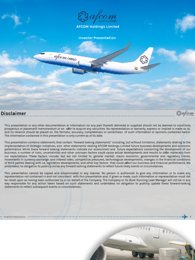 Afcom Holdings Limited Investor Presentation V3 | PDF | Cargo | Airlines