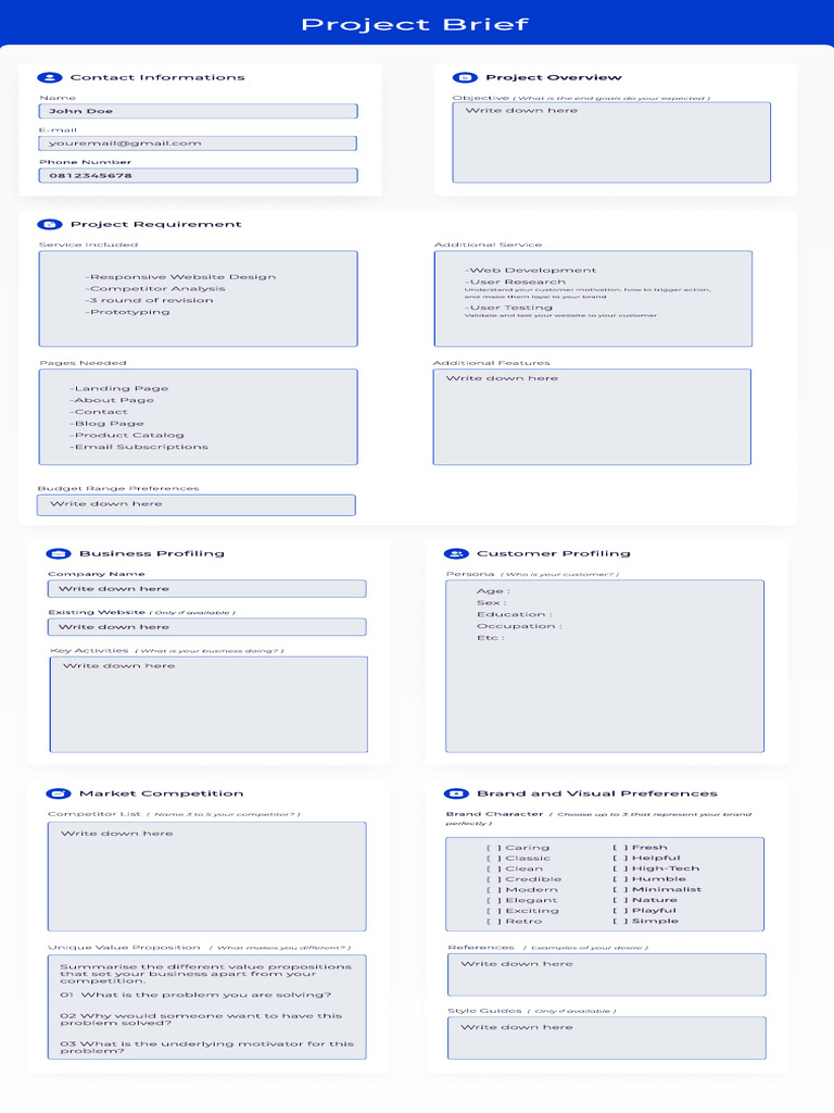 Project Brief | PDF | Business Economics | Marketing