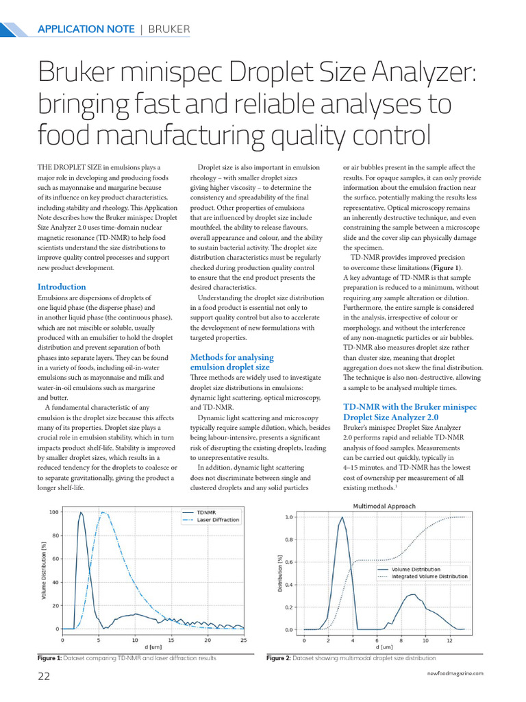 nf223 - App-Note - Bruker Minispec Droplet Size Analyzer | PDF ...