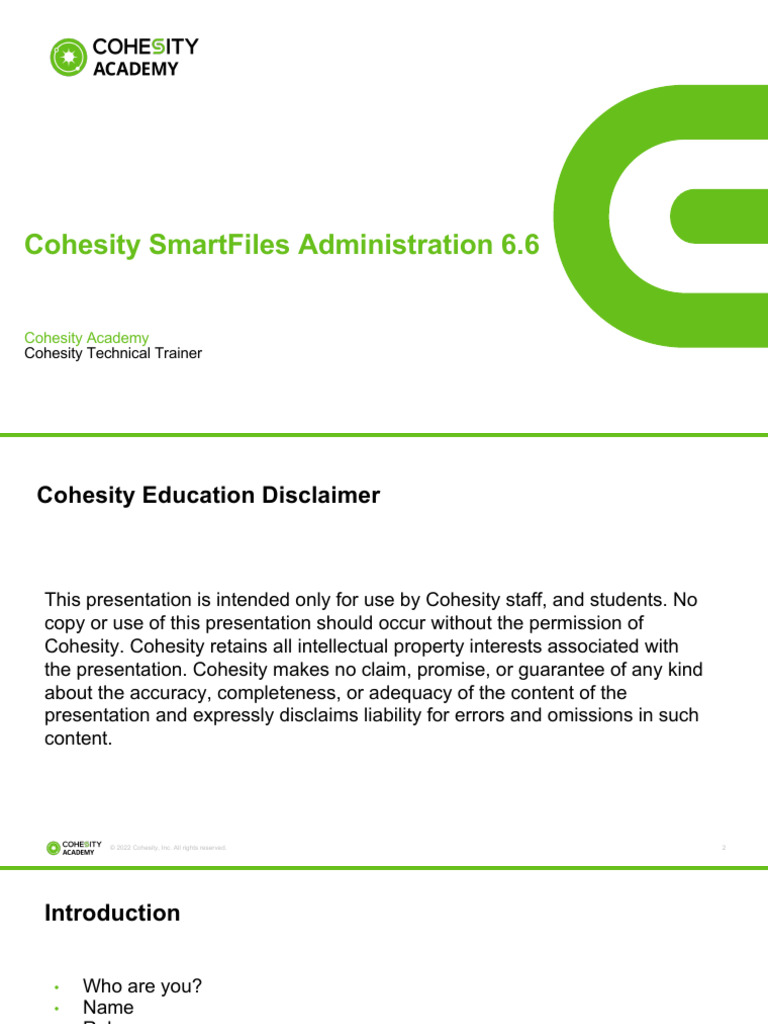 Cohesity SmartFiles Administration 6.6 | PDF | Computer File | Backup