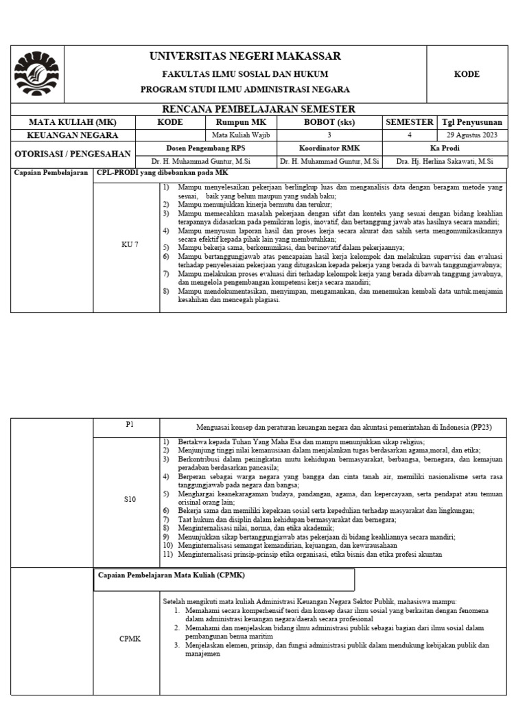 Rps Keuangan Pak Guntur | PDF