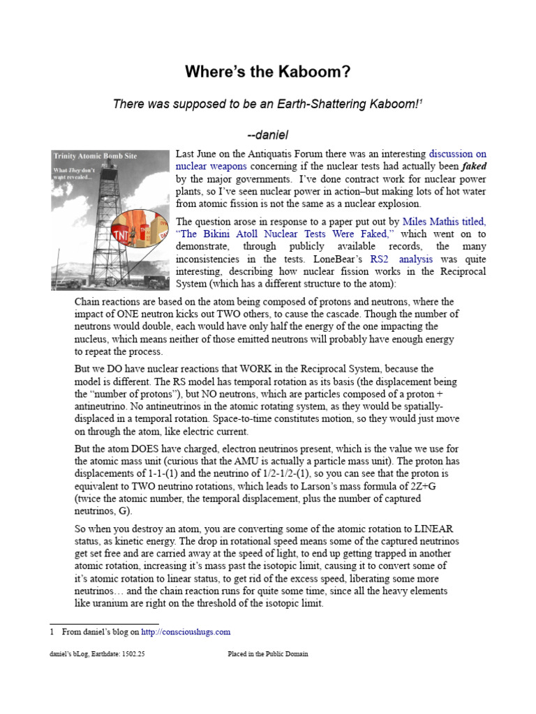 Where's The Kaboom (Phoenix III, Daniel) | PDF | Neutron | Atoms