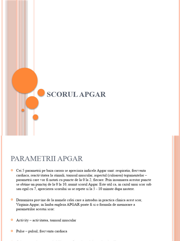 Scorul Apgar | PDF