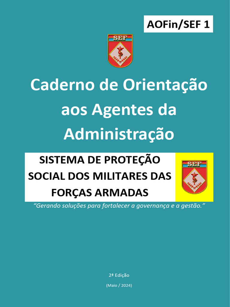 Caderno de Orienta o Aos Agentes Da Administra o AOFin-SEF 1 - Sistema ...