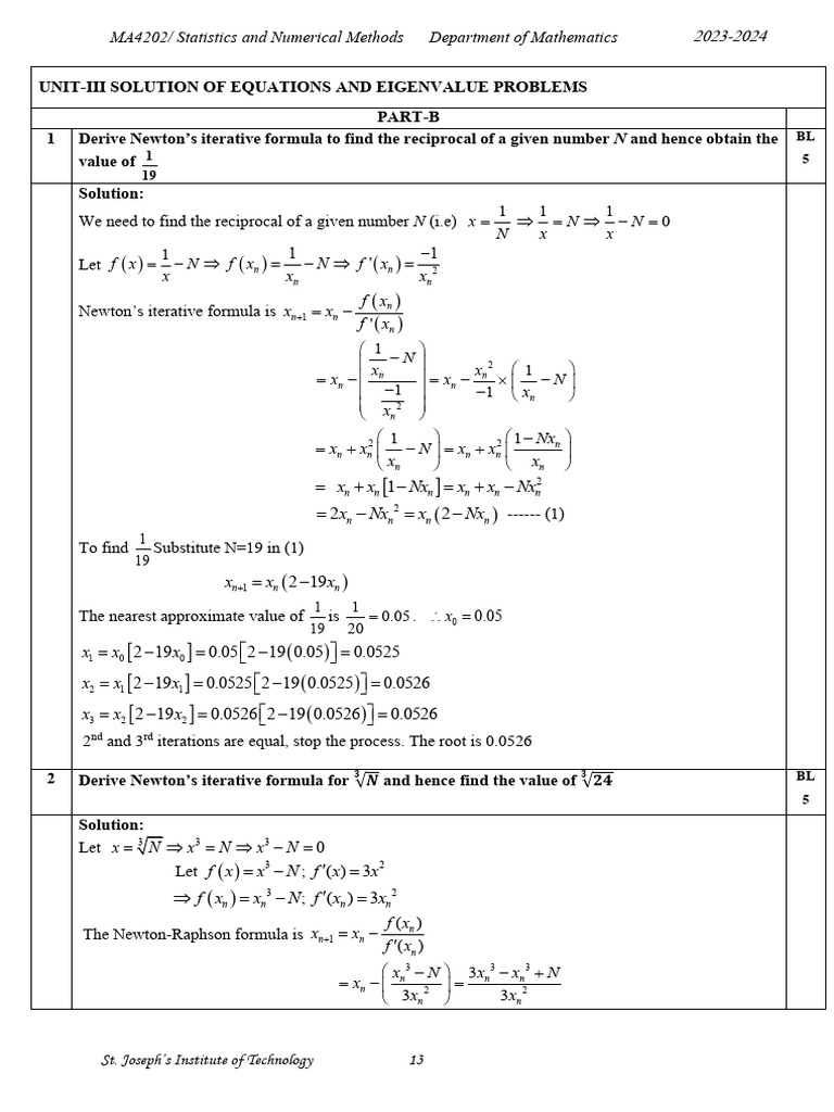 Beee Unit 3 Sem2 Engineering | PDF | System Of Linear Equations | Numerical Analysis