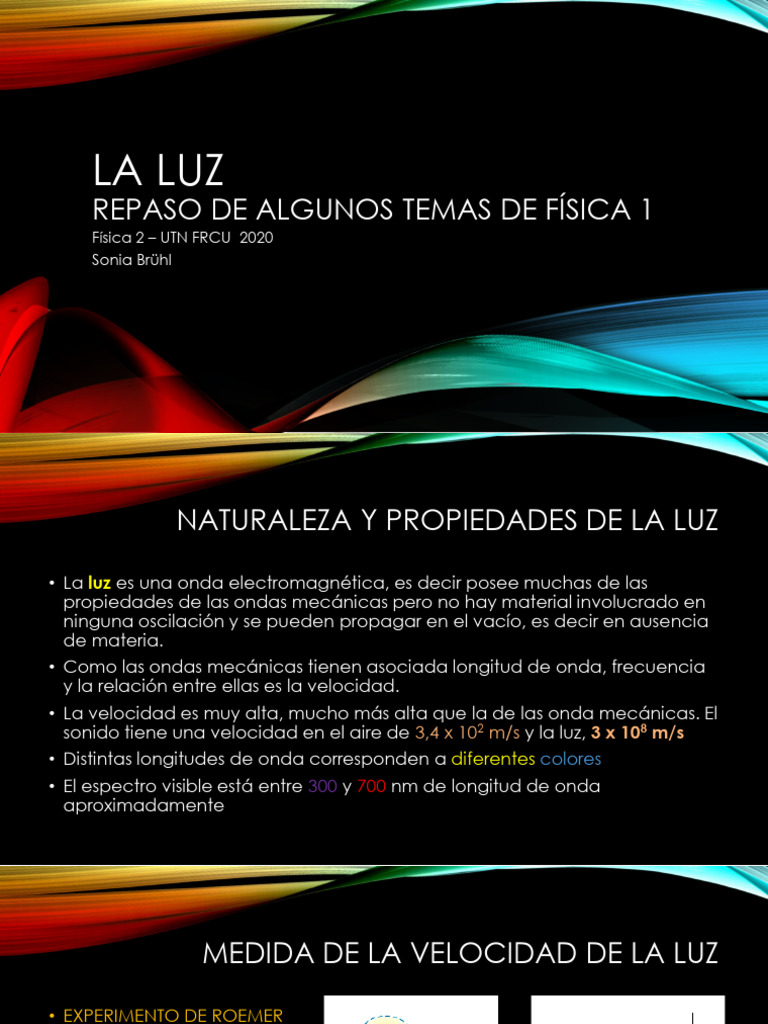 La Luz - Repaso | Descargar gratis PDF | Refracción | Ligero