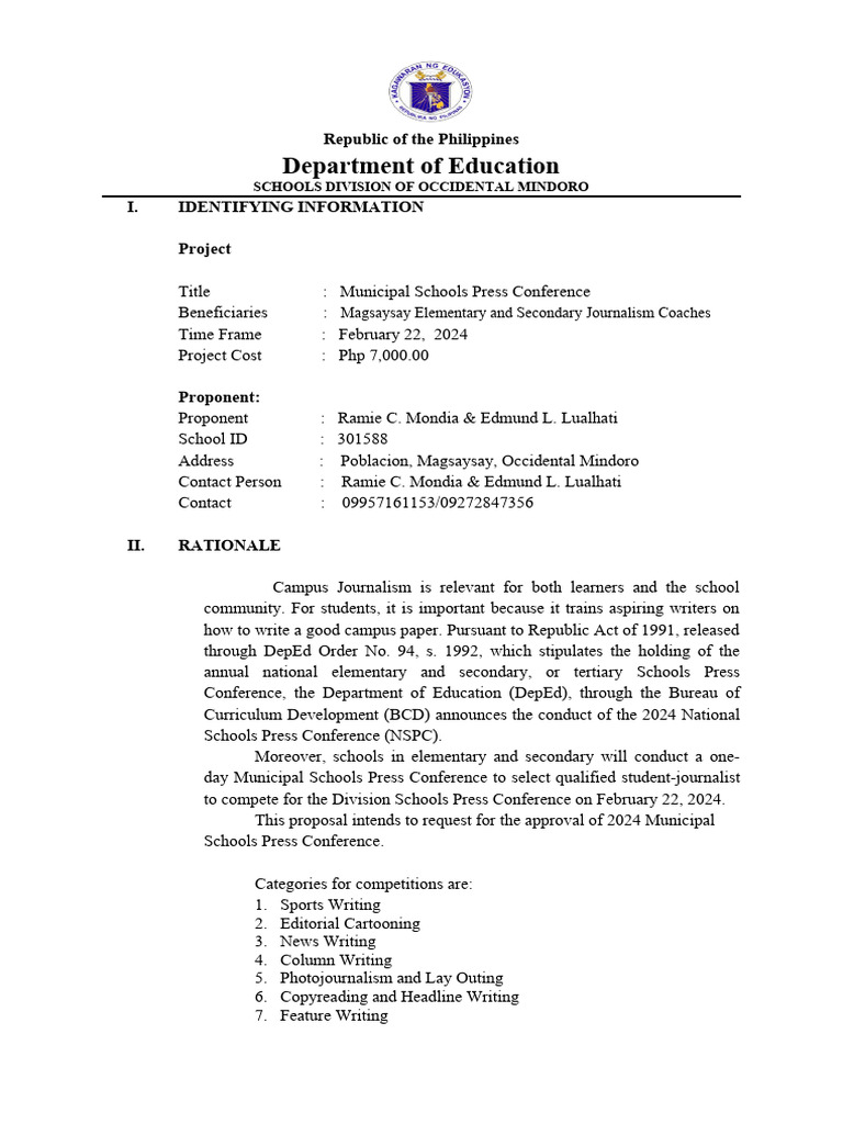 INSET Proposal | PDF