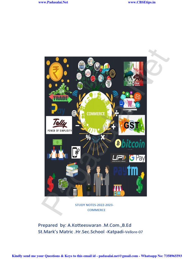12th Commerce Study Materials English Medium PDF Download | PDF ...