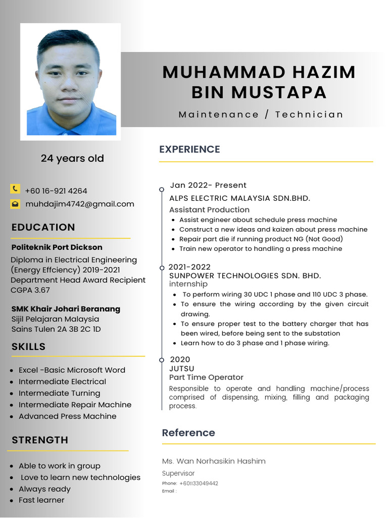 Resume Muhammad Hazim Bin Mustapa Hazim | PDF