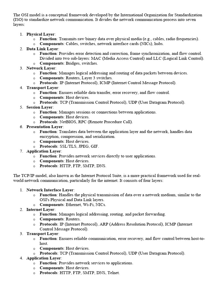 OSI model | PDF | Osi Model | Internet Protocol Suite