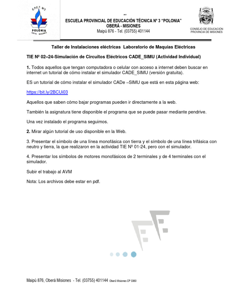 TIE #02-24-Simulación de Circuitos Eléctricos CADE - SIMU (Actividad Individual) | PDF