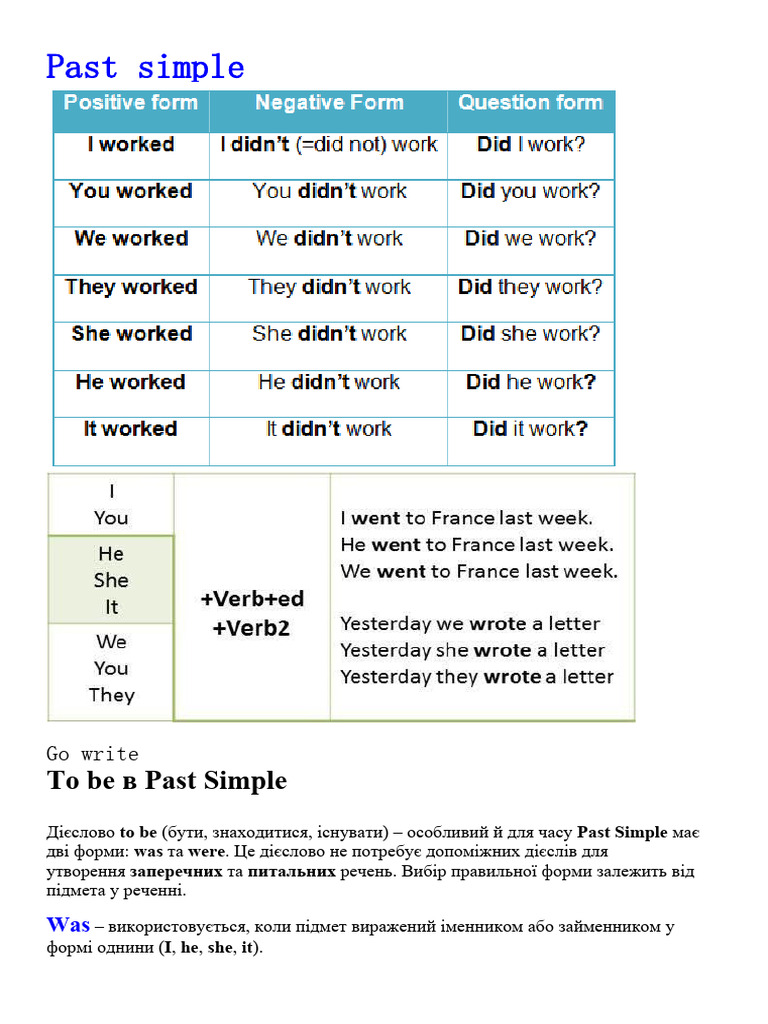 Past Simple | PDF