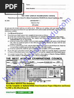 SSCE WAEC Stenography Past Questions and Answers | PDF