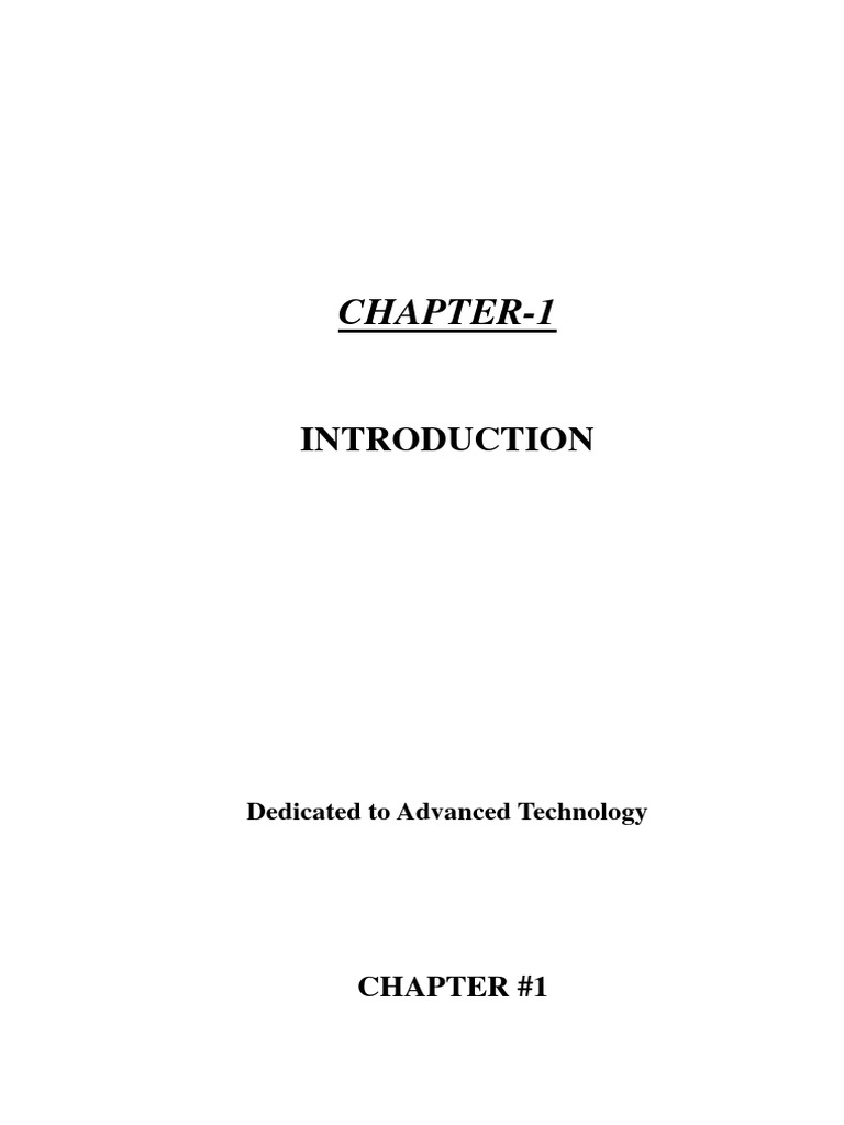 Advanced Technology Chapter 1 | PDF | Data | Thesis