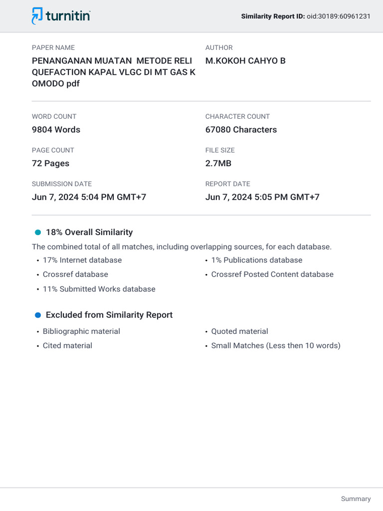 Penanganan Muatan Metode Reliquefaction Kapal VLGC Di MT Gas Komodo PDF ...