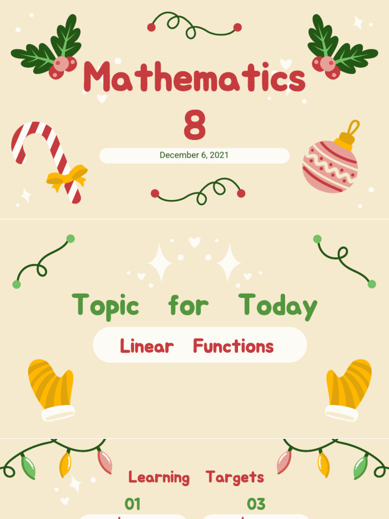 M8 - W18 - December 6 - Linear Functions | PDF | Teaching Methods ...