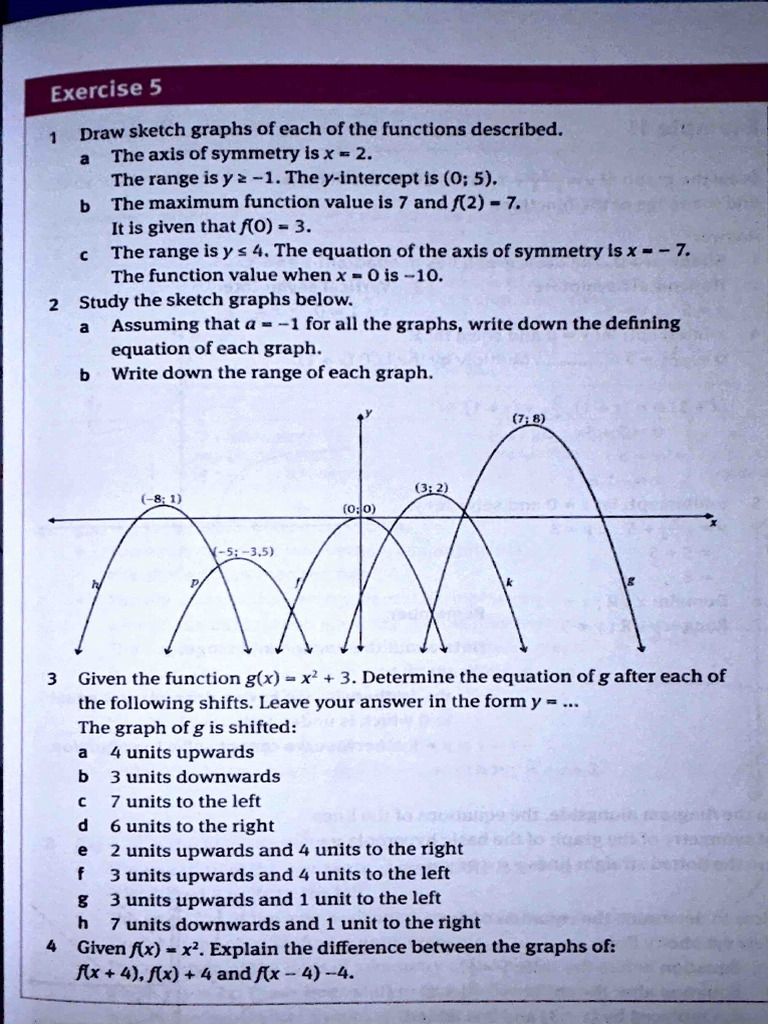Math Exercise Functionss | PDF | Asymptote | Mathematical Relations