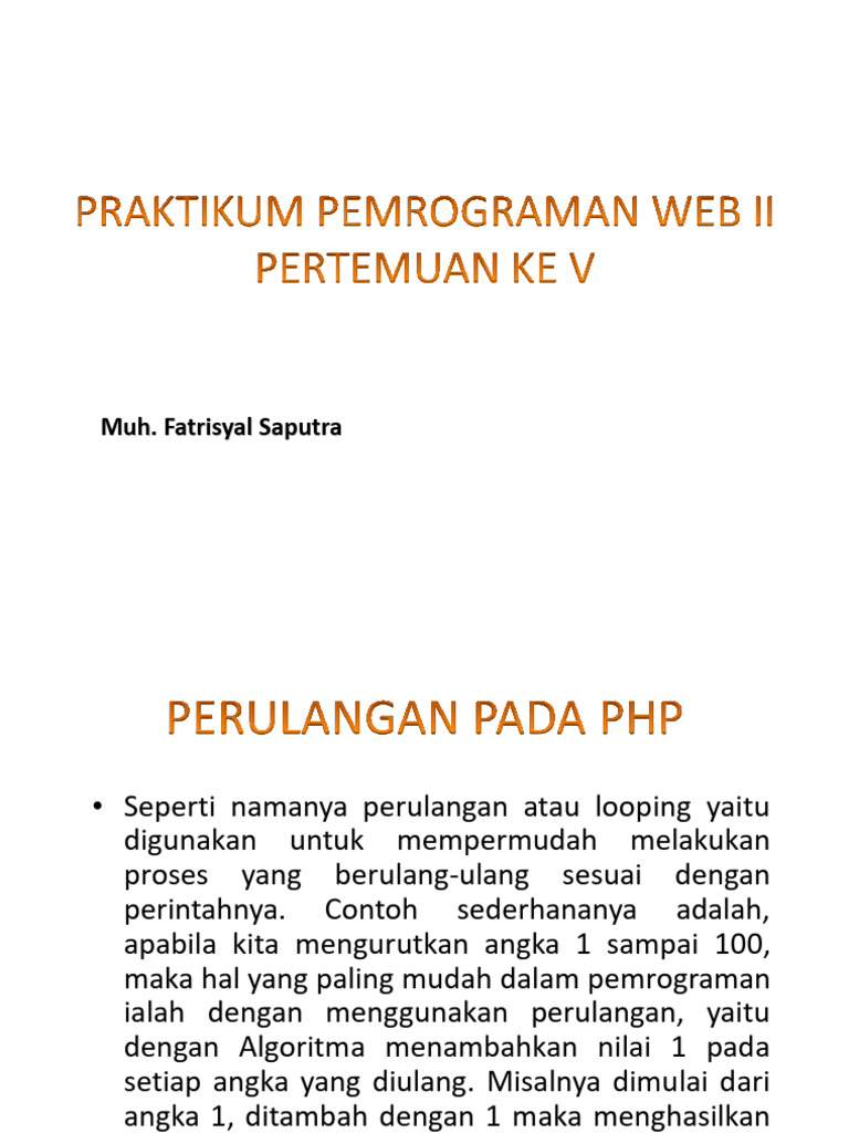 Modul Prak. Pemrograman Web II Pertemuan 5 | PDF