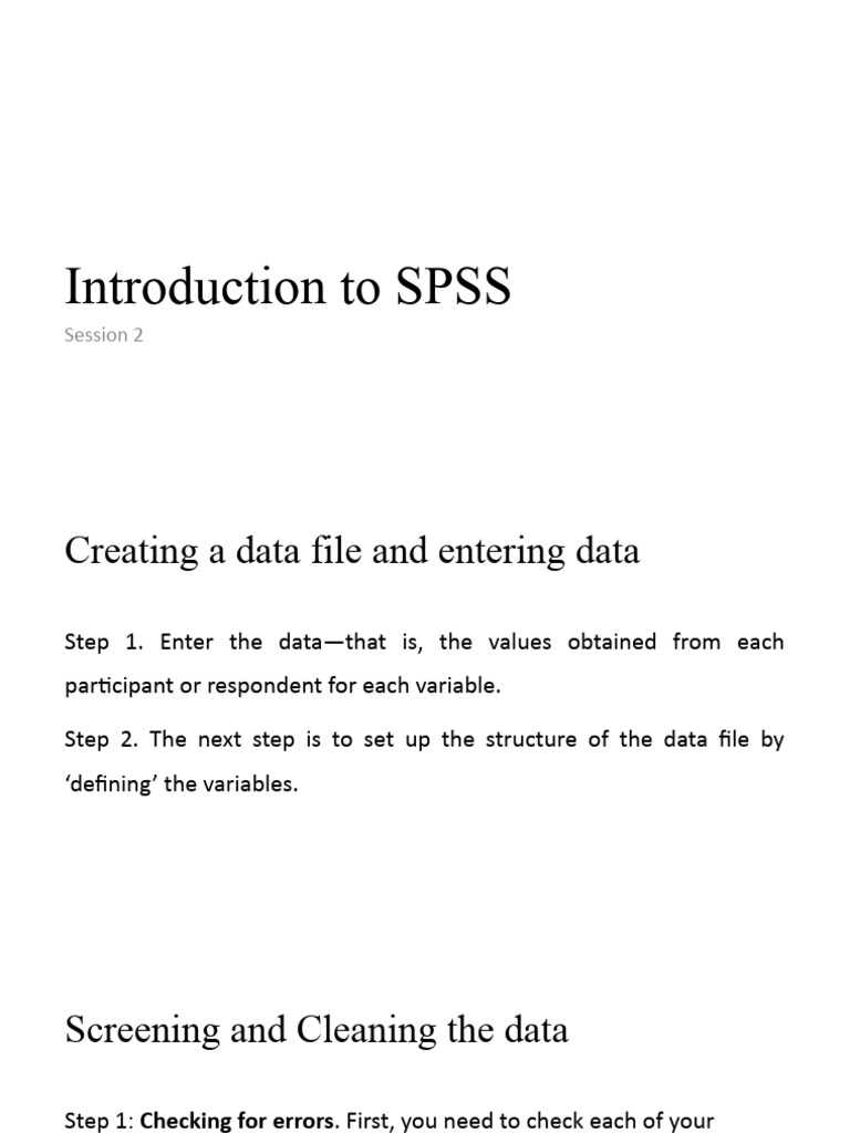 BRM PPT For Introduction To SPSS | PDF | Statistics | Chart