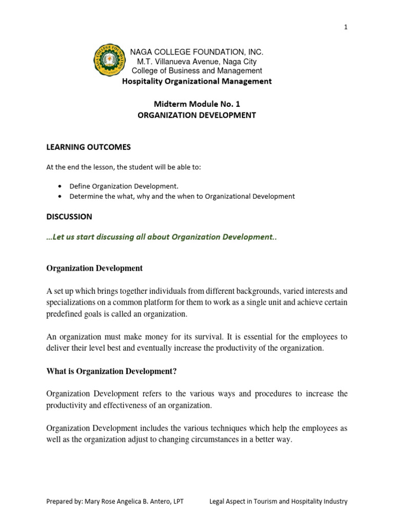 orgmgtmodule6 | PDF | Organization Development | Business